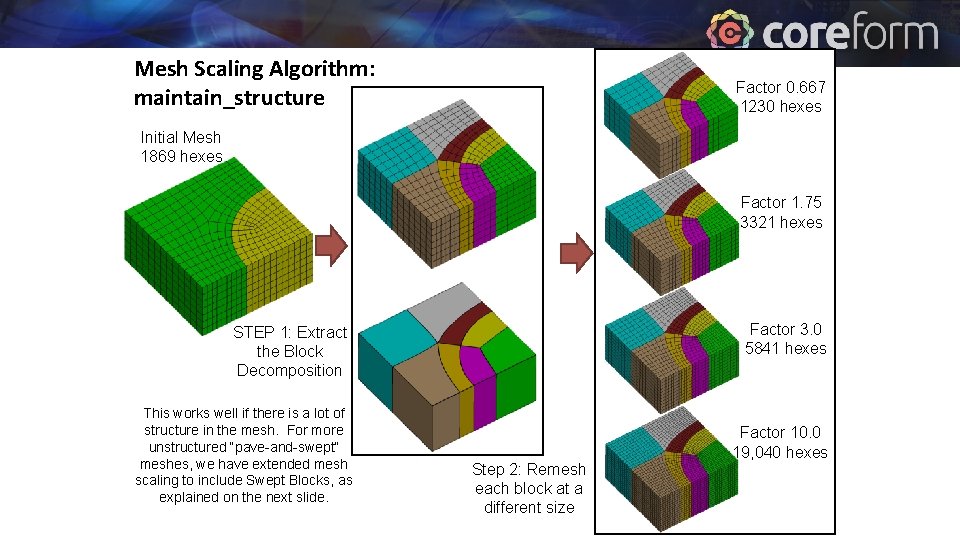 CUBIT FastStart Tutorial 24 Mesh Scaling Mesh Scaling
