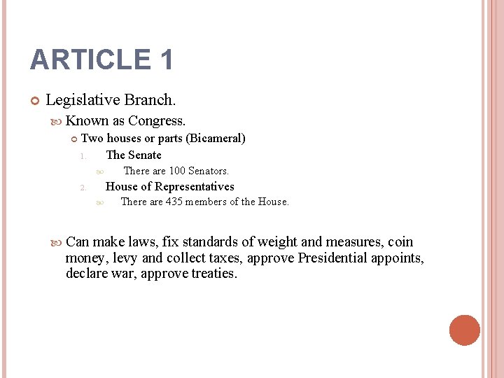 SECTION 2 UNDERSTANDING THE CONSTITUTION The Preamble Articles