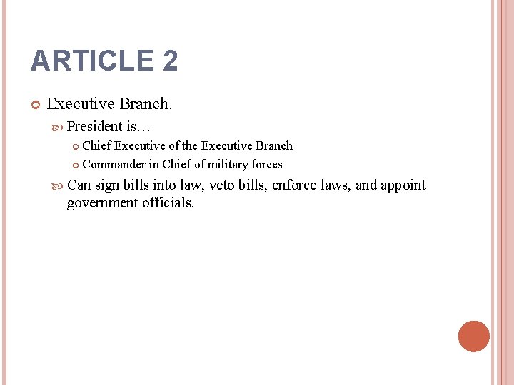 SECTION 2 UNDERSTANDING THE CONSTITUTION The Preamble Articles