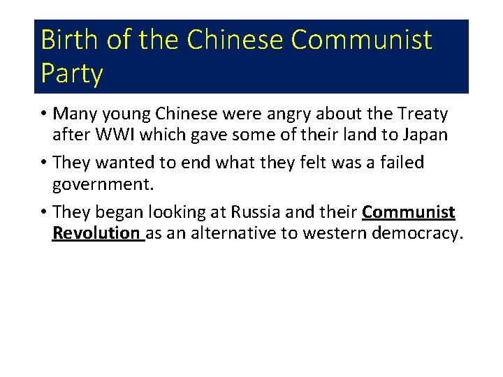 Mao Zedong and the Chinese Revolution d Describe