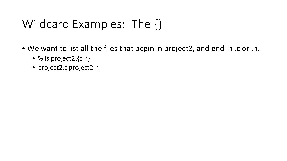 Variable And File Name Substitution Wildcards Many Shell