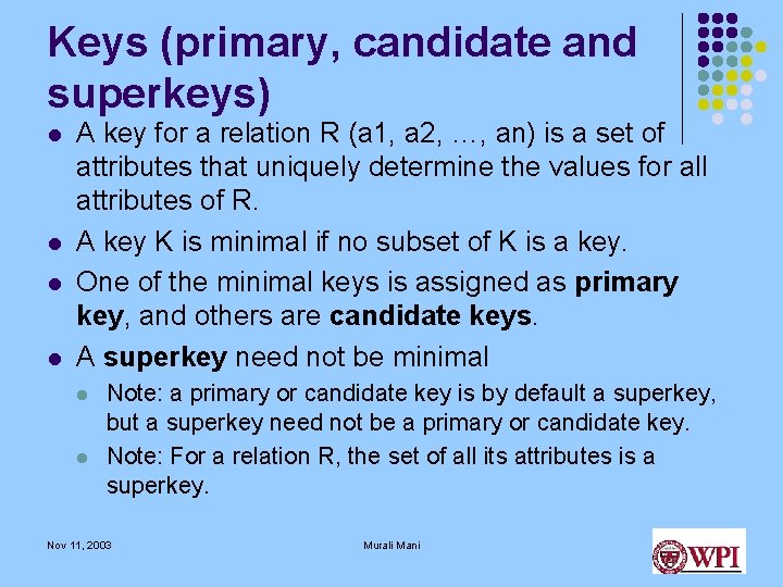 Normalization B term 2004 lecture 7 8 9