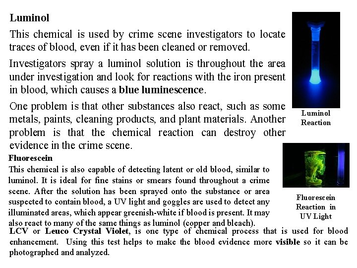 Forensic Science Lab Activity Warning Some material in