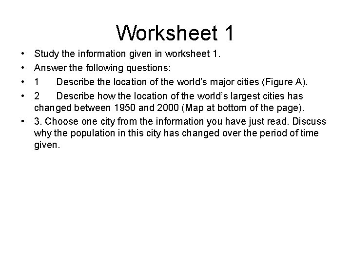 Higher Geography URBAN GEOGRAPHY Urbanisation Urbanisation is an