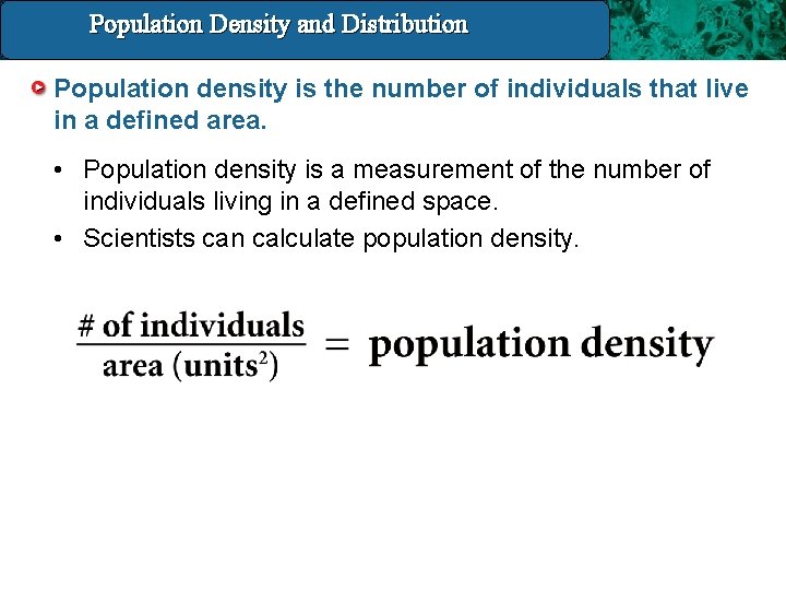 Population Density and Distribution 14 3 Population Density