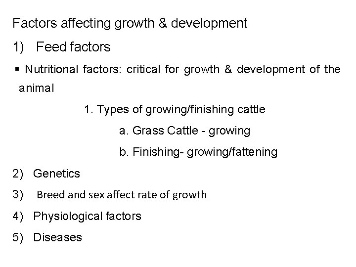 Chapter 5 growth development of beef animals 5