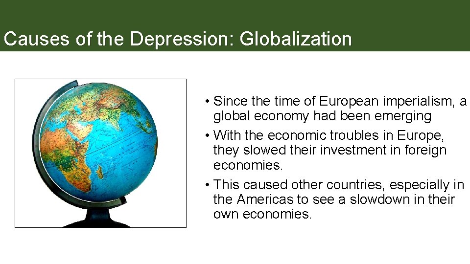 The Great Depression A Global Phenomenon What caused