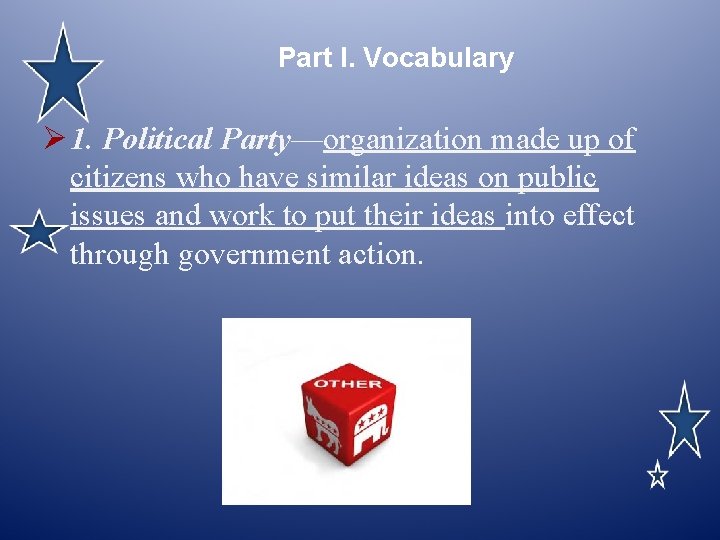 Political Parties History Overview Part I Vocabulary 1