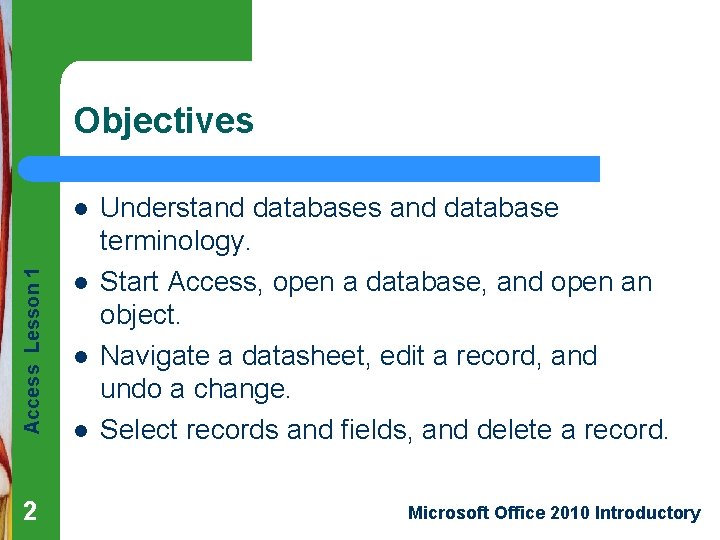 Access Lesson 1 Microsoft Access Basics Microsoft Office