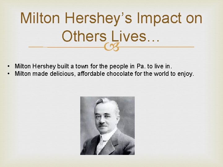 Milton Hershey By Mara The Early Years Milton