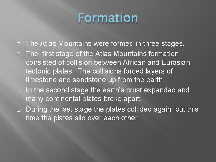 ATLAS MOUNTAINS By Ashlyn Davis Location The Atlas