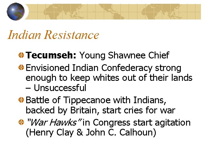 War of 1812 and Beyond European Background to