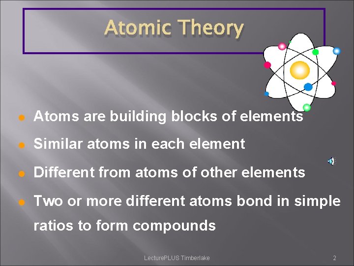 INTRODUCTION TO THE PERIODIC TABLE Atomic Number Symbol