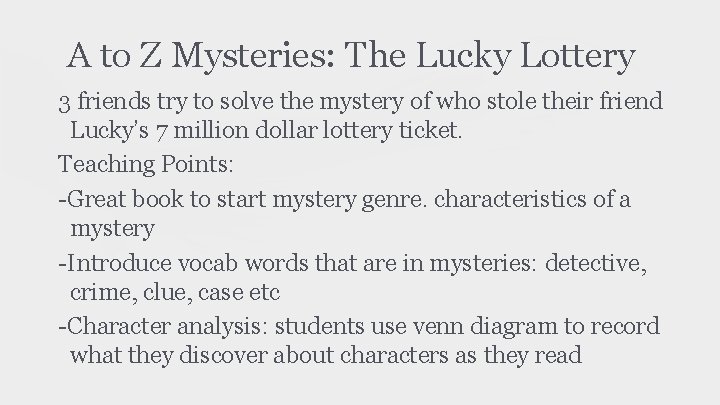 Mystery Brian Markelwith Marcella Staropoli Jennifer Yates Why