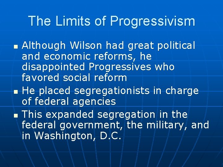 Wilsons New Freedom Chapter 9 5 Wilsons Background