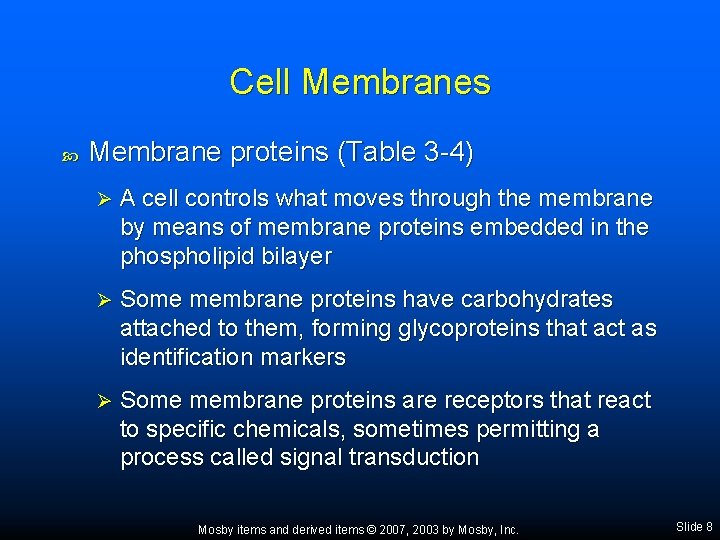 Chapter 3 Anatomy of Cells Mosby items and