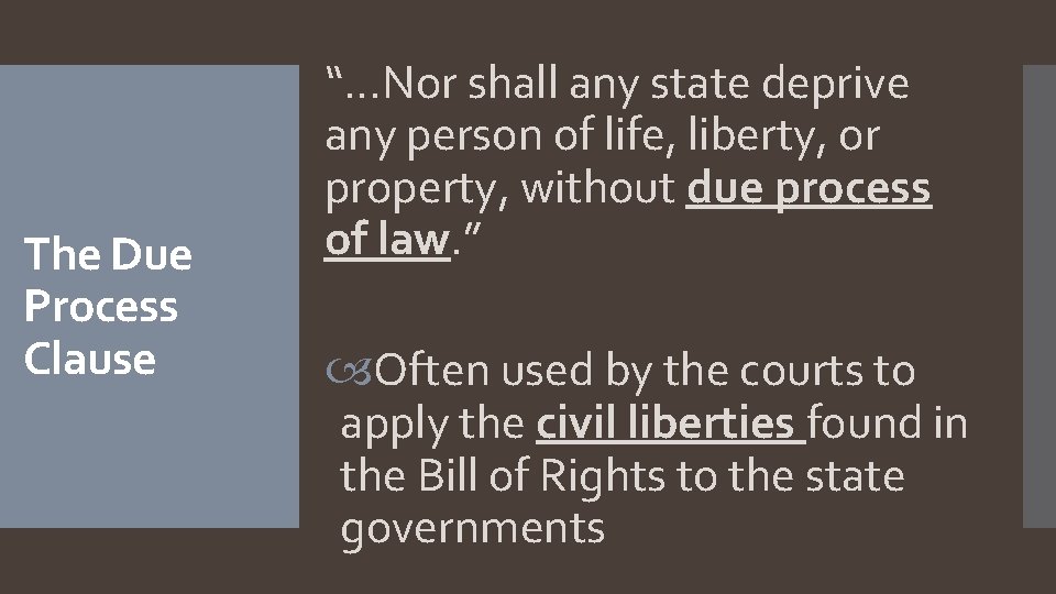 Civil Rights Liberties AP Government Stater Chapters 4