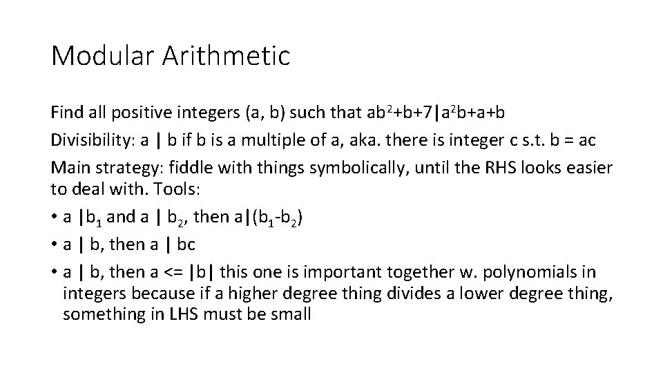 CS 6550 Jan 20 Introduction Divisibility and how