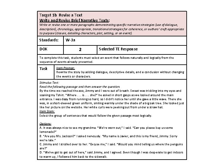 Grade Six Sample SBAC Assessments Grade 6 Sample