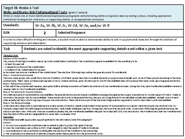 Grade Six Sample SBAC Assessments Grade 6 Sample