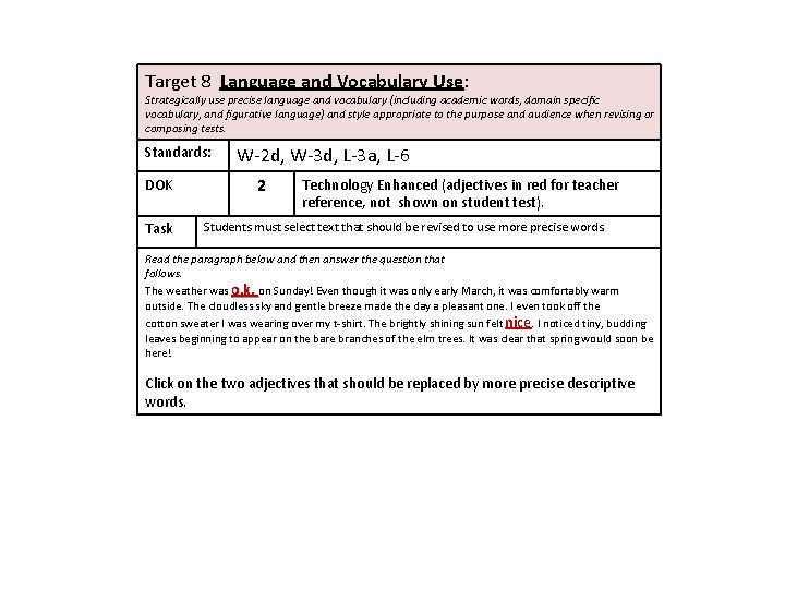 Grade Six Sample SBAC Assessments Grade 6 Sample