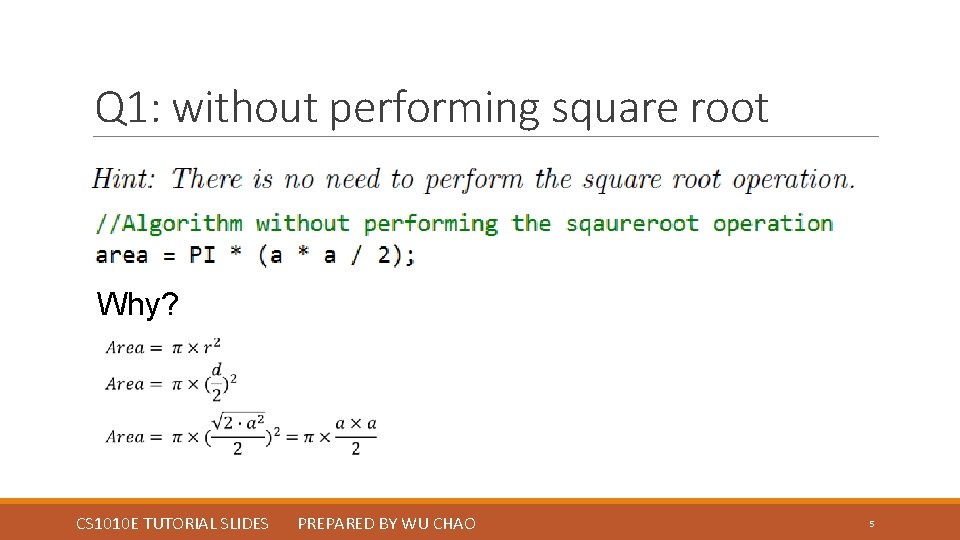 Tutorial 1 Programming Basics Cs 1010 E Tutorial 