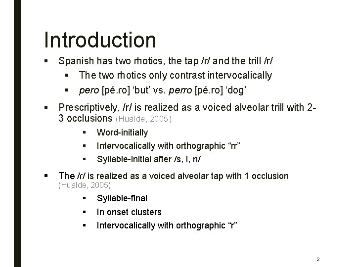 STRUCTURAL AND FREQUENCY EFFECTS ON THE VARIABLE PRODUCTION