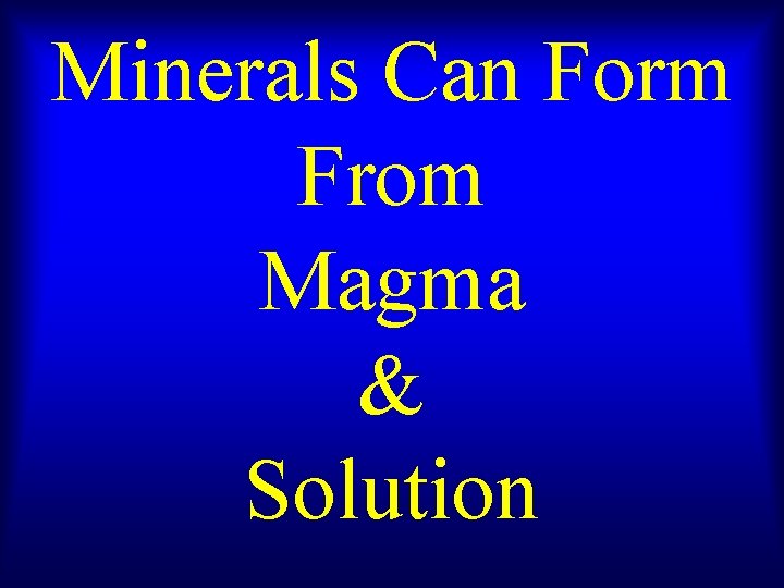 What is a Mineral About 3000 Mineral exist