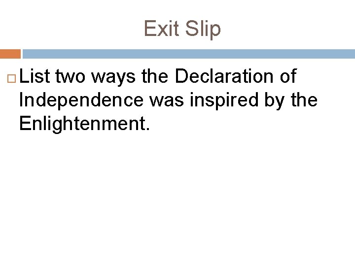 Learning Target I can describe the impact of