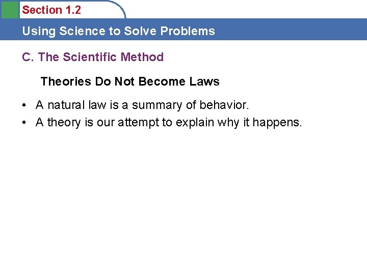 Section 1 2 Using Science to Solve Problems
