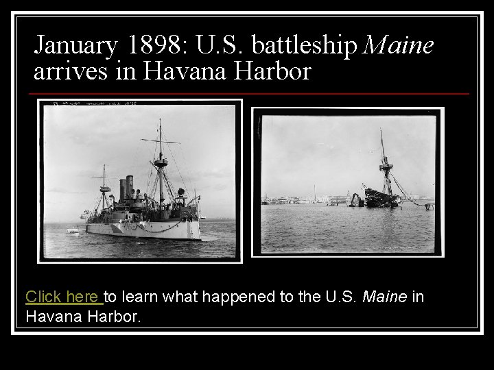 The Spanish American War 1895 Cuban Independence Movement