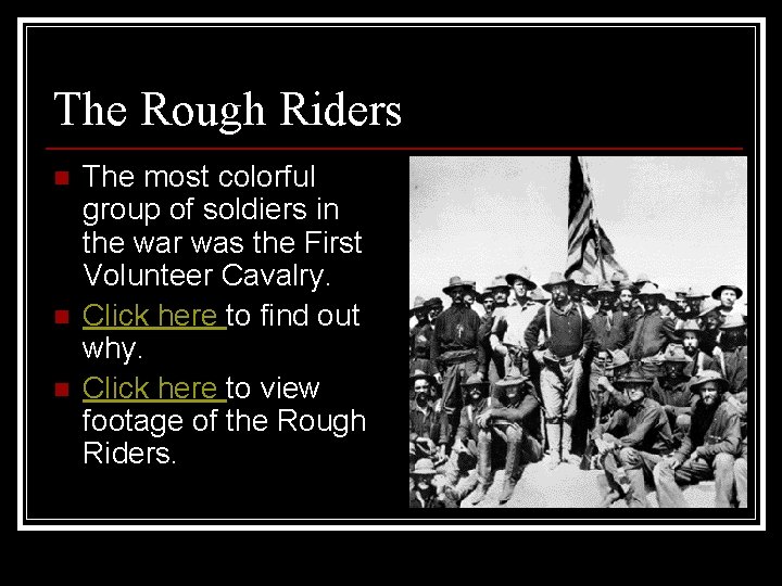 The Spanish American War 1895 Cuban Independence Movement