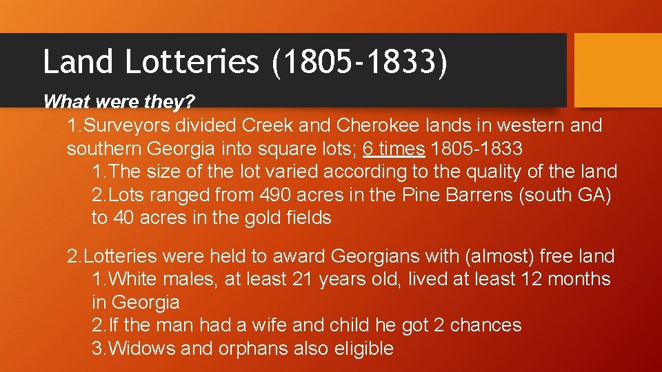 Expansion Land Distribution Headright System What was it