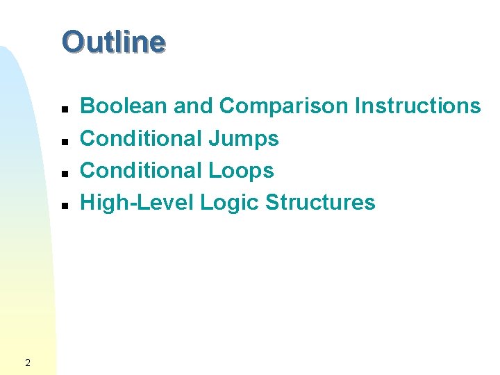 Lecture 6 Conditional Processing Assembly Language For Intelbased