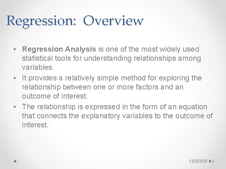 MBA 510 Lecture 2 Quick Intro to Regression