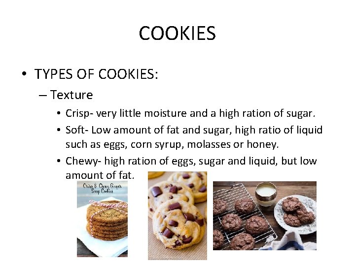 BAKERY FOOD PRODUCTION EXAMPLES OF BAKERY PRODUCTS COOKIES