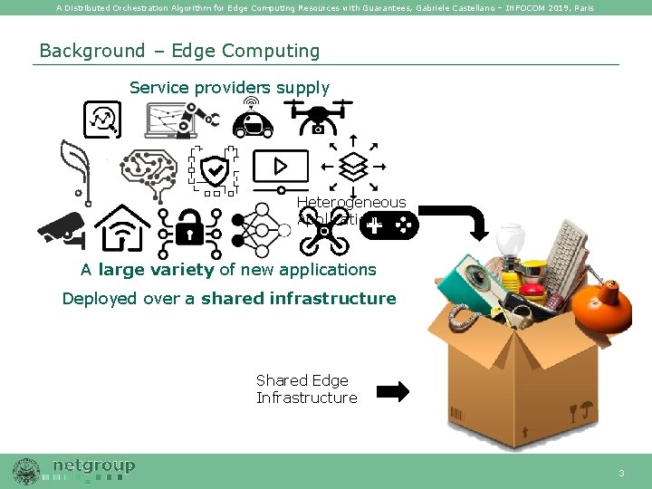 A Distributed Orchestration Algorithm For Edge Computing Resources