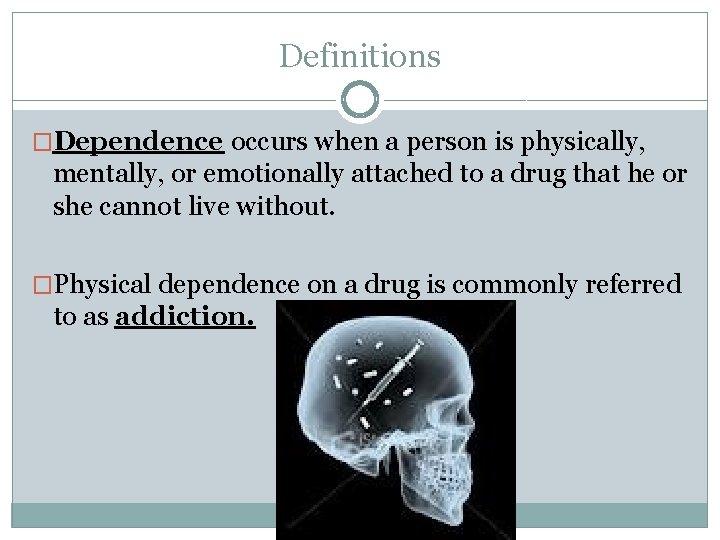 SEQUENCE OF SUBSTANCE ABUSE Essential Standard 7 ATOD