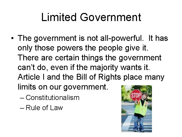 The Constitution Chapter 3 Section 1 BASIC PRINCIPLES