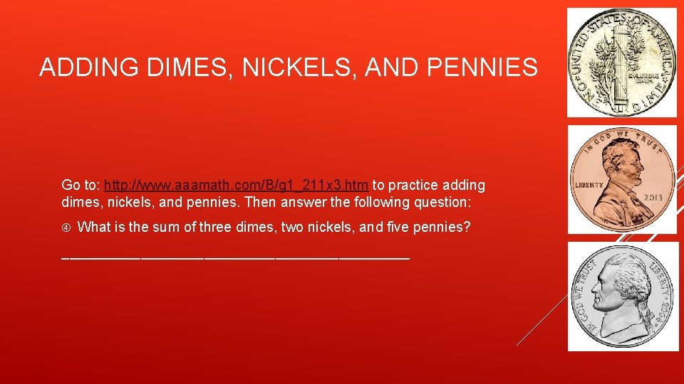 COUNTING MONEY SCAVENGER HUNT By Ashley Bond Second