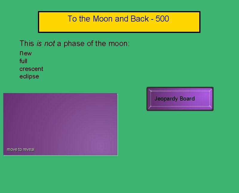 Smartboard Jeopardy The Solar System Grade 3 Lesson