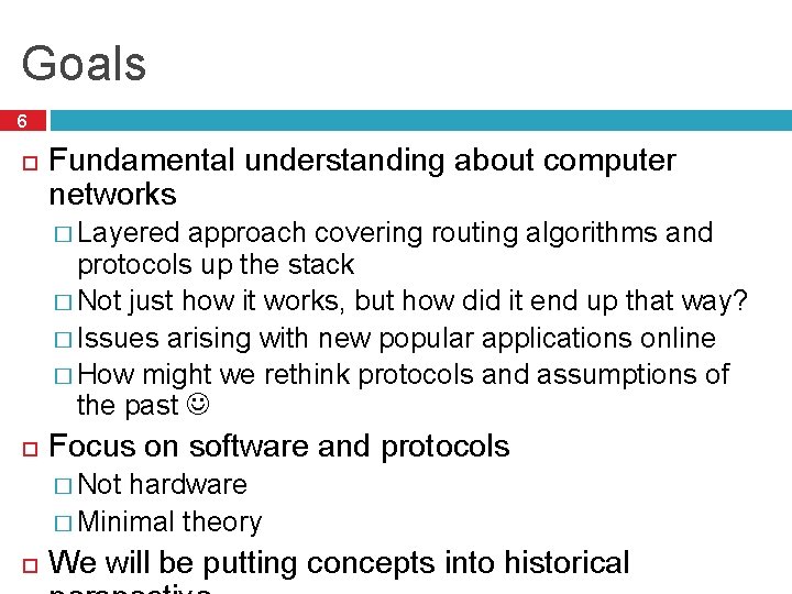Computer Networks Lecture 1 Logistics Based on slides