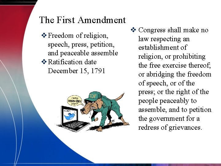 The Bill of Rights Amendments 1 10 THE