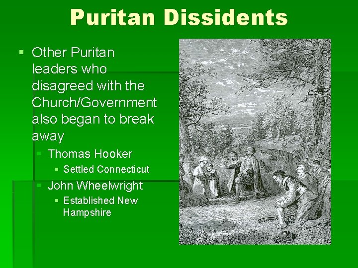 Decline of the Puritans Based on your own