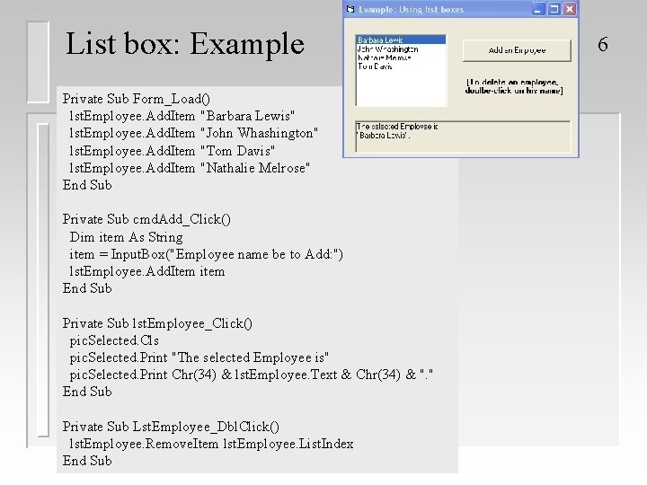 School of Business Eastern Illinois University List box