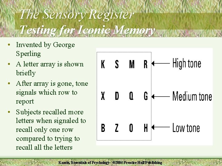 Essentials of Psychology by Saul Kassin CHAPTER 6