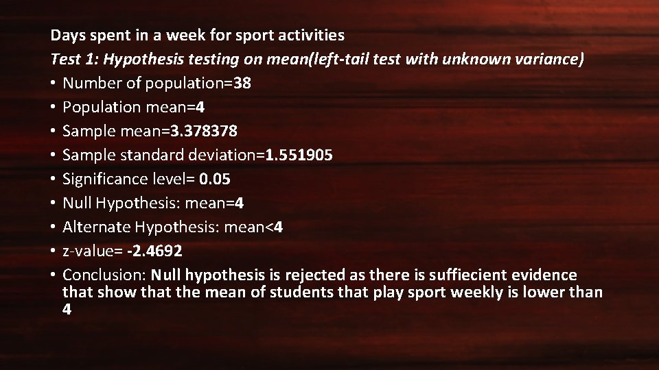Probability Statistic and Data Analysis Project Sport among