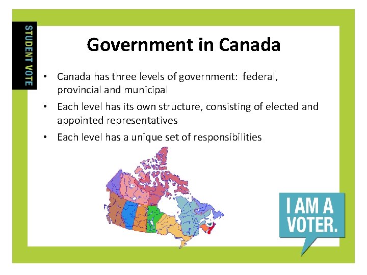 Lesson 3 Government Structure and Responsibilities Government in