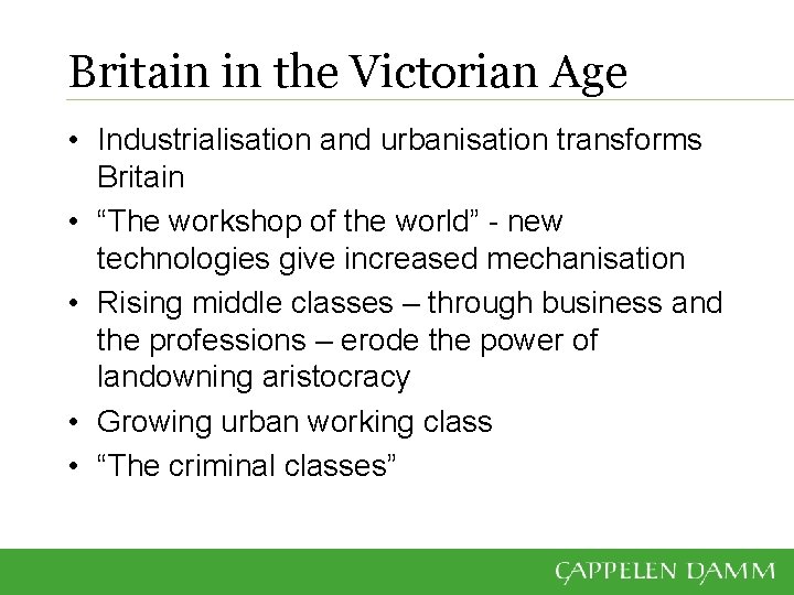 Chapter 5 The Victorian Age Bilde inn Britain