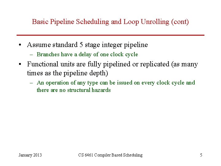 CS 6461 Computer Architecture Basic Compiler Techniques for